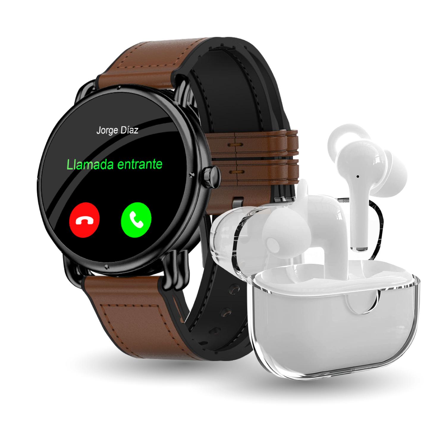 Smartwatch Binden Era One Tactopiel Café + One Pods Blancos